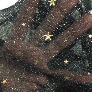 Tops | Gold Star Mesh Top | Poshmark
